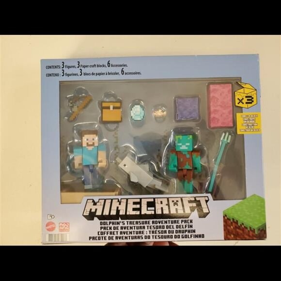 Toys | Minecraft Treasure Hunt Adventure Pack Figures Accessories And ...